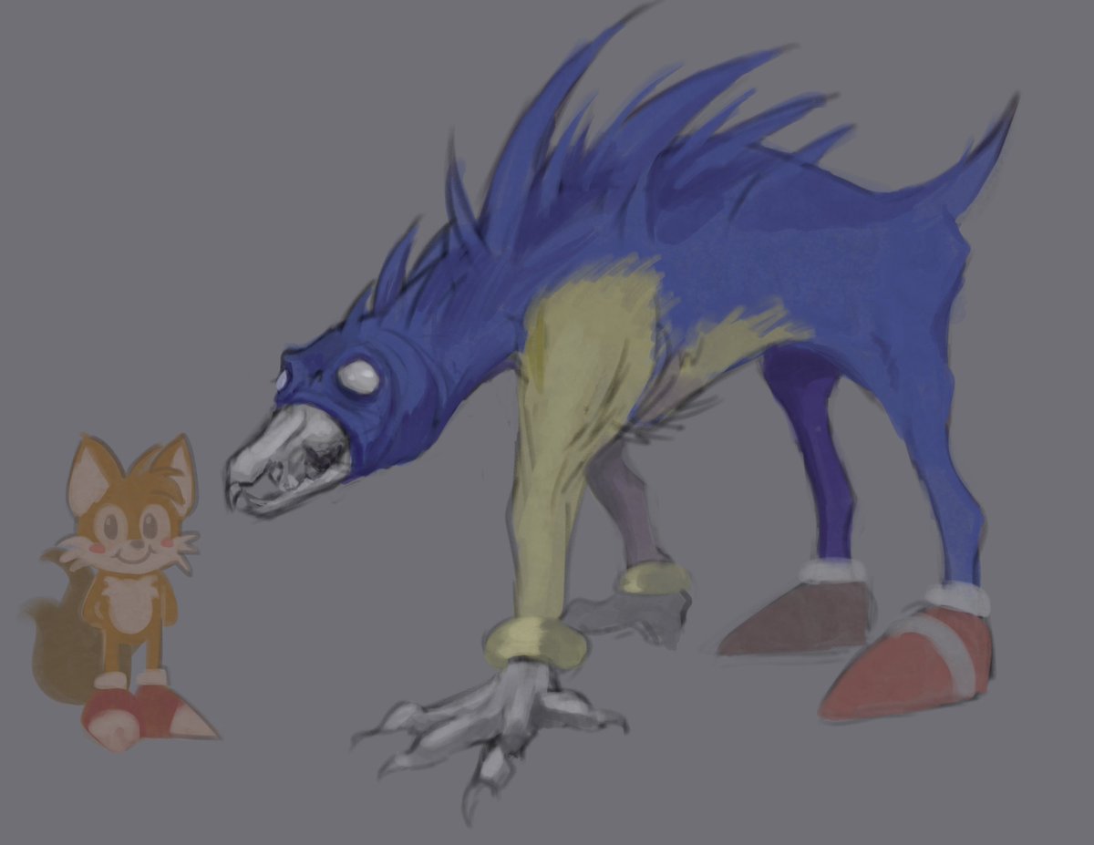 ソニック 「normal sonic fanart from the depths of m」|i'm the bat guy 🦇のイラスト