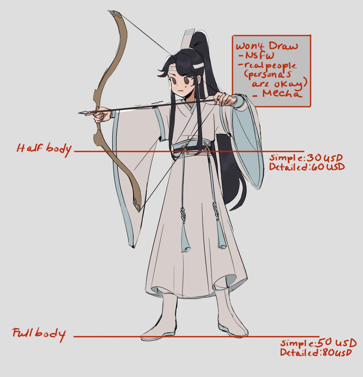 Anime Girl With Bow And Arrow Base