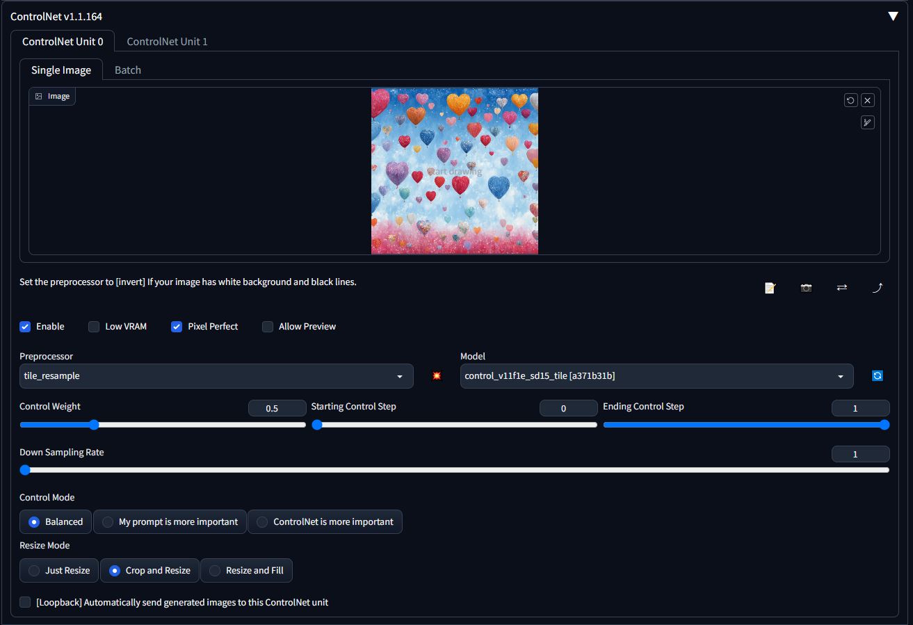 AI Girl's Photo Studio on Twitter: "設定は以下のControlNetのtile_resampleにマージさせたい画像を配置するだけです。気を付ける点は ...