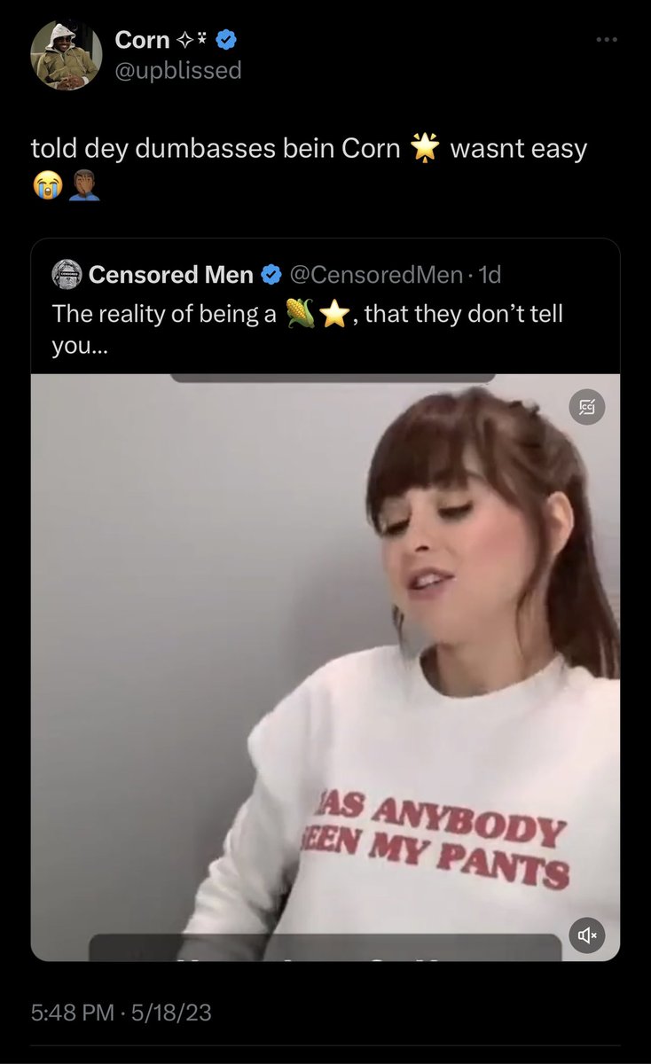 Corn Deleted Tweets On Twitter She Said “it Makes Things Hard ” You