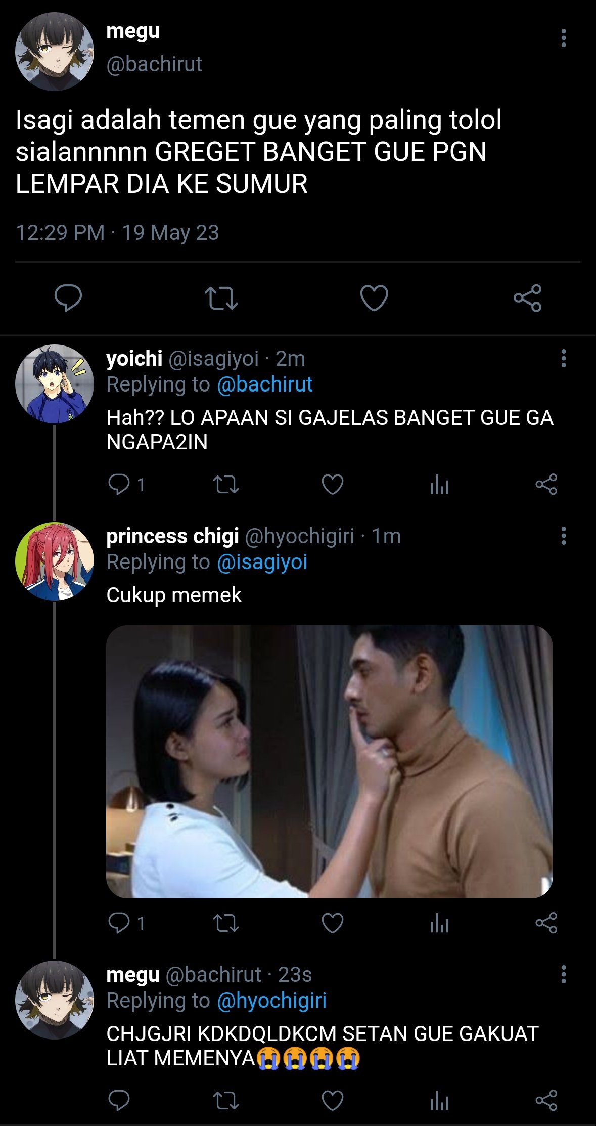 𝐊𝐡𝐞𝐬𝐲 on Twitter: "#rnis #rinsagi blue lock au - perkara tren "boyfriend rules" padahal Isagi ga ...