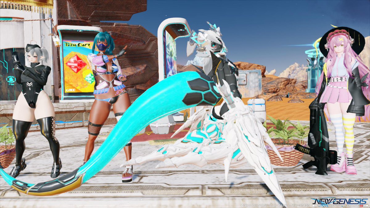 キキngs船10 on Twitter: "褐色肉体改造前後チムメンSS #奇々と碧い鳥 #PSO2NGS #PSO2NGS_SS"