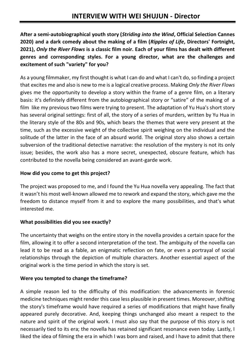 wenella x zhu yilong on Twitter: "Insightful EN interview with #WeiShujun on the film # ...