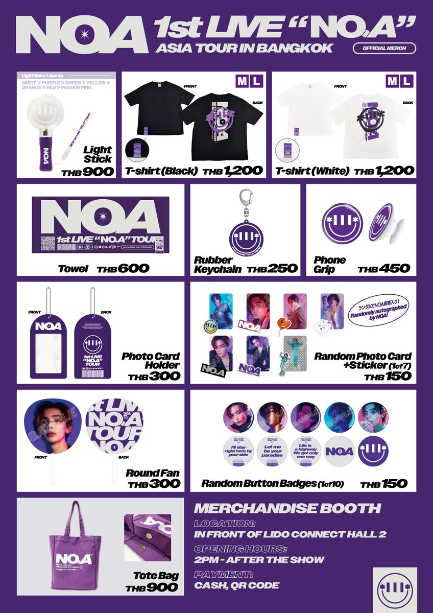 Avalon Live on Twitter: "Official Merchandise List: NOA 1st LIVE "NO.A" ASIA TOUR IN BANGKOK ...