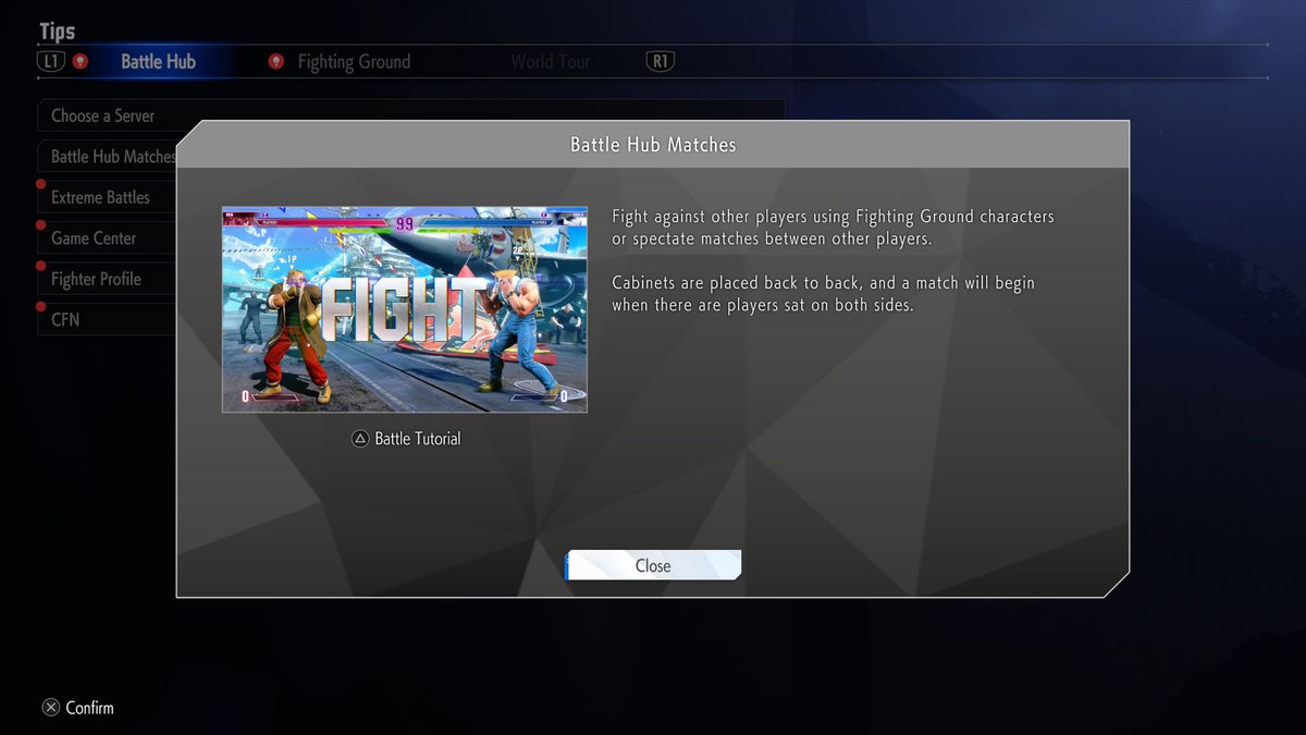 Street Fighter on Twitter: "Battle Tutorial Tips Battle Hub Match Tips will be displayed when ...