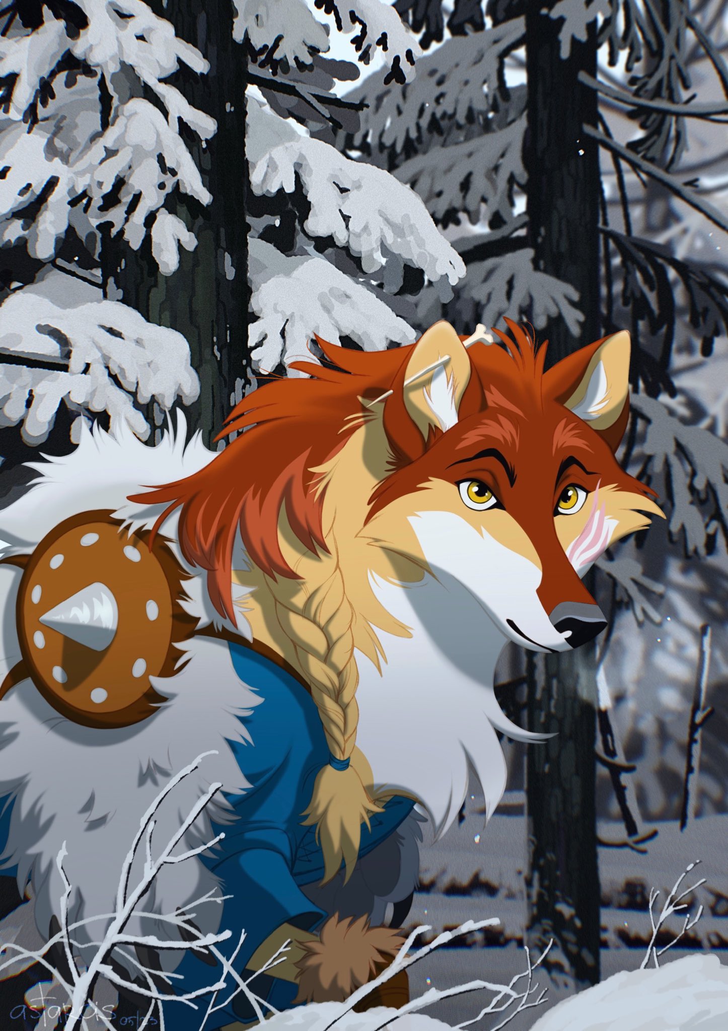 Anime Orange Wolf