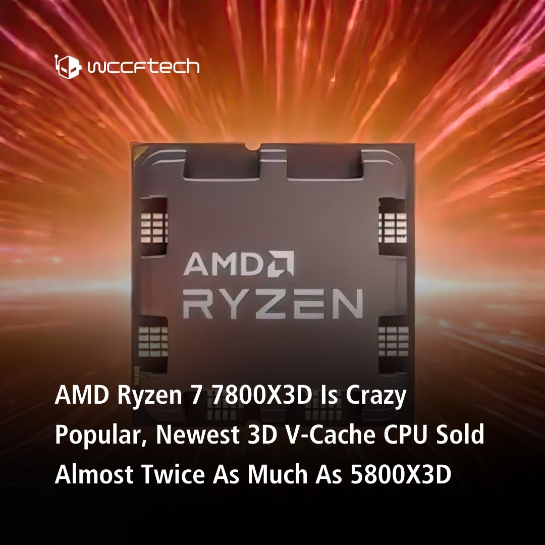 Wccftech on Twitter: "AMD Ryzen 7 7800X3D is the most popular CPU in Germany, sold almost twice ...