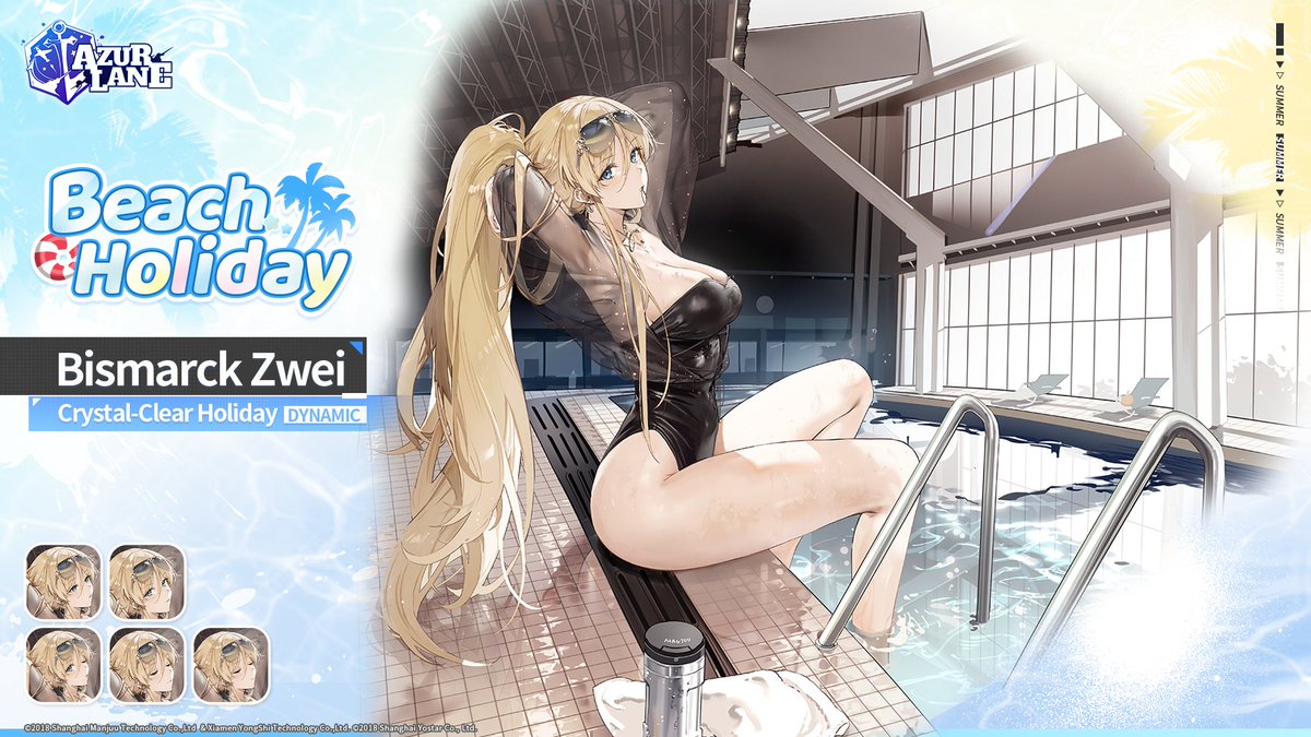 Azur Lane Official on Twitter: " Crystal-Clear Holiday Ah, you've already gotten changed ...