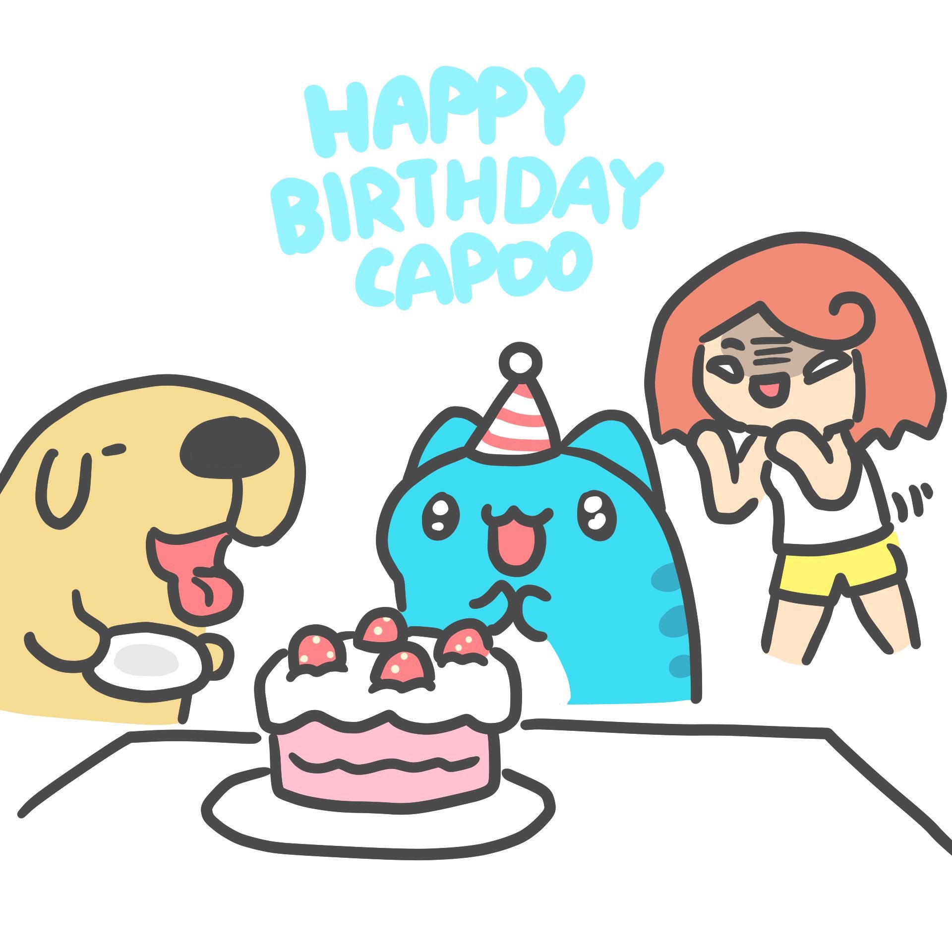 Bugcat Capoo on Twitter: "今天咖波9歲生日囉！ 「謝謝大家的支持，讓我有源源不絕創作的動力。希望接下來的100年大家也可以繼續期待新的咖波作品，我會努力活到150歲的 ...