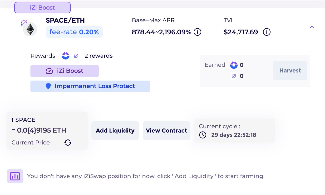 SpaceFi 🪐 on zkSync 🦇🔊 on Twitter: "The exploration with our partner @izumi_Finance . SPACE-ETH ...