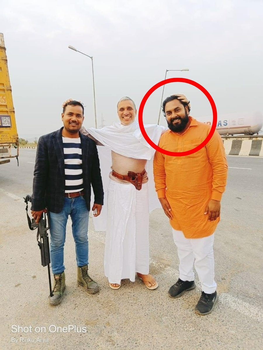 Shinjinee Majumder on Twitter: "The numerous images of Acharya Azad with cow vigilante Pardeep ...