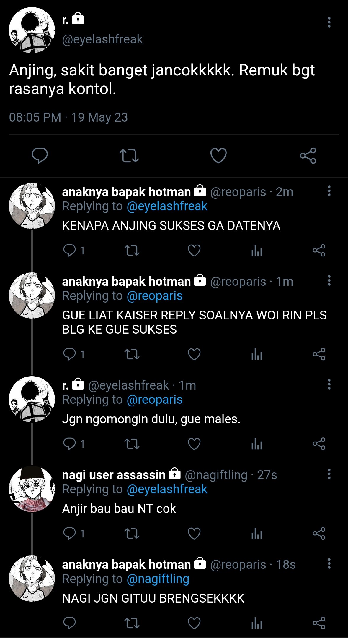 𝐊𝐡𝐞𝐬𝐲 on Twitter: "#rnis #rinsagi blue lock au - perkara tren "boyfriend rules" padahal Isagi ga ...