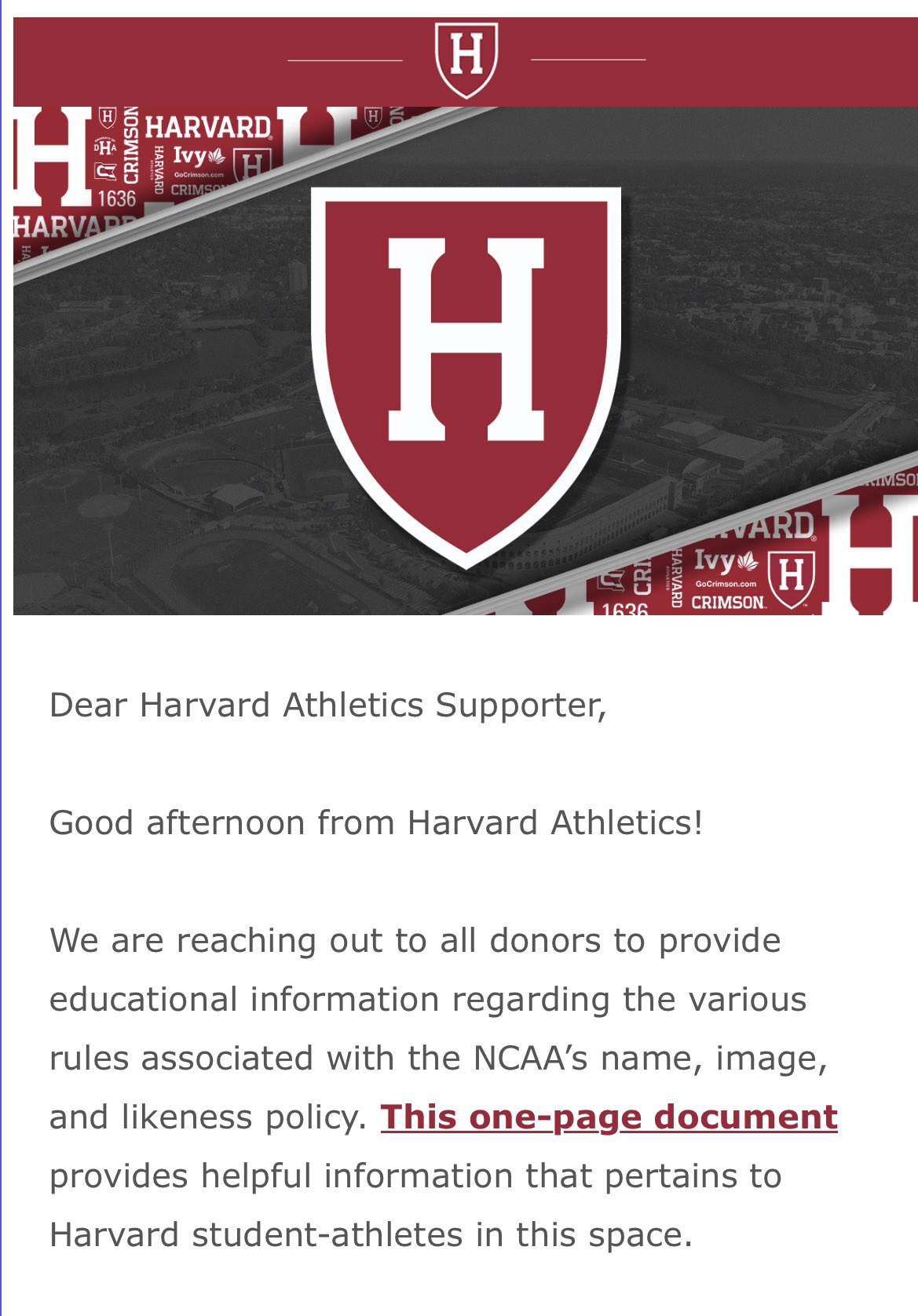Harvard Football Logo