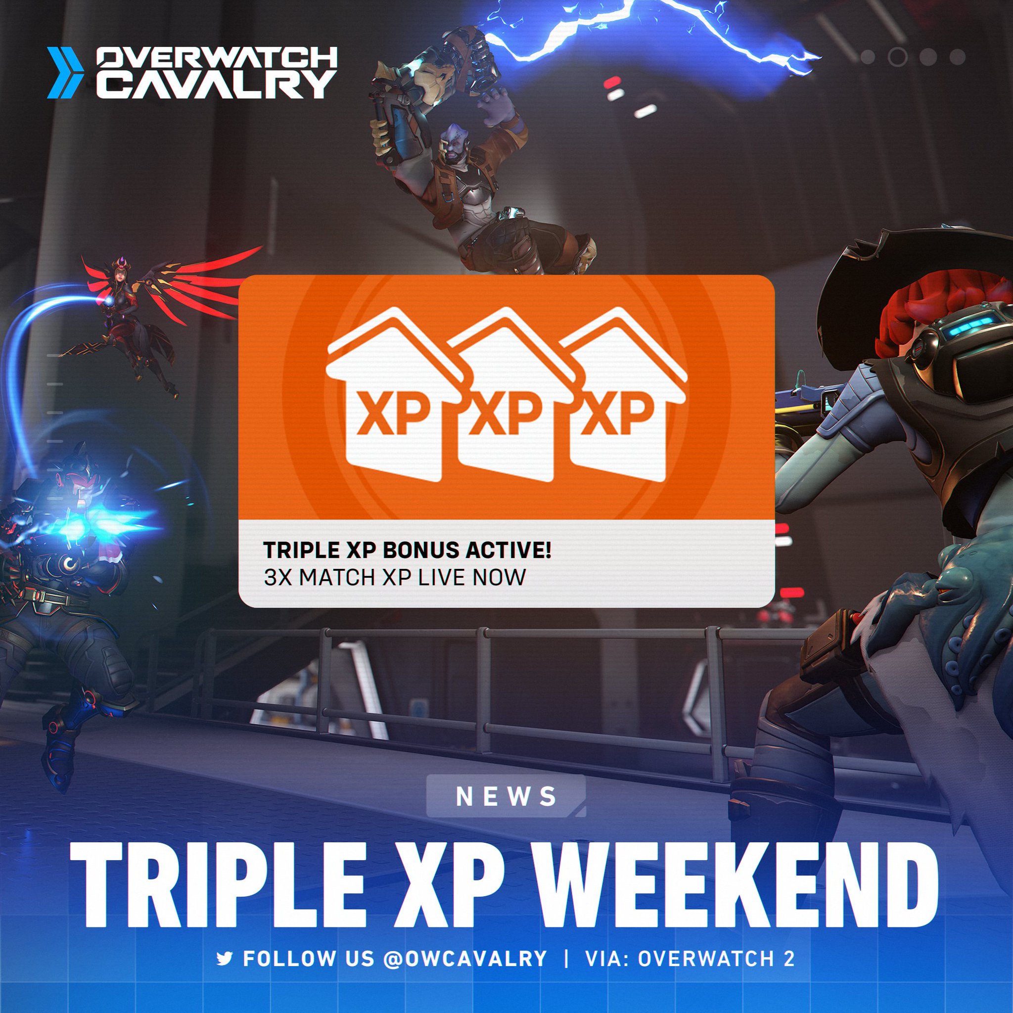 Overwatch Cavalry on Twitter: "Earn TRIPLE XP in #Overwatch2 for a limited-time only! 📈 #N##N# ...