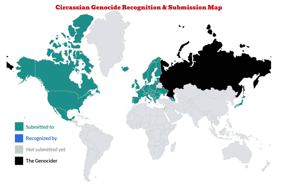 Council of United Circassia on Twitter: "This interactive map (at the link) shows the countries ...