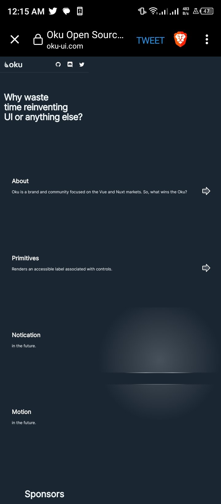 Oku on Twitter: "📣 Label has been published. ⚡️ Vue Support 📷 Nuxt Support 🏗️ Website opened. 🚀 ...