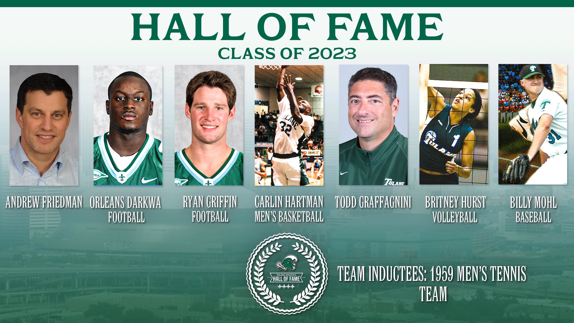 Tulane Green Wave on Twitter: "RELEASE: 🌊 Announces 2023’s Hall of Fame ...