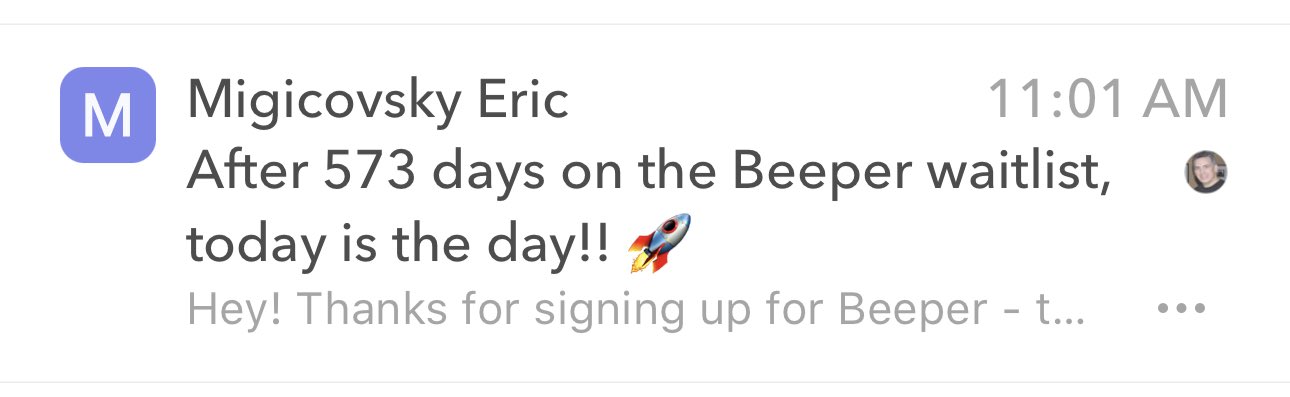 Beeper on Twitter: "RT @mspringer: After 573 days on the waitlist!! It’s looking pretty good so ...