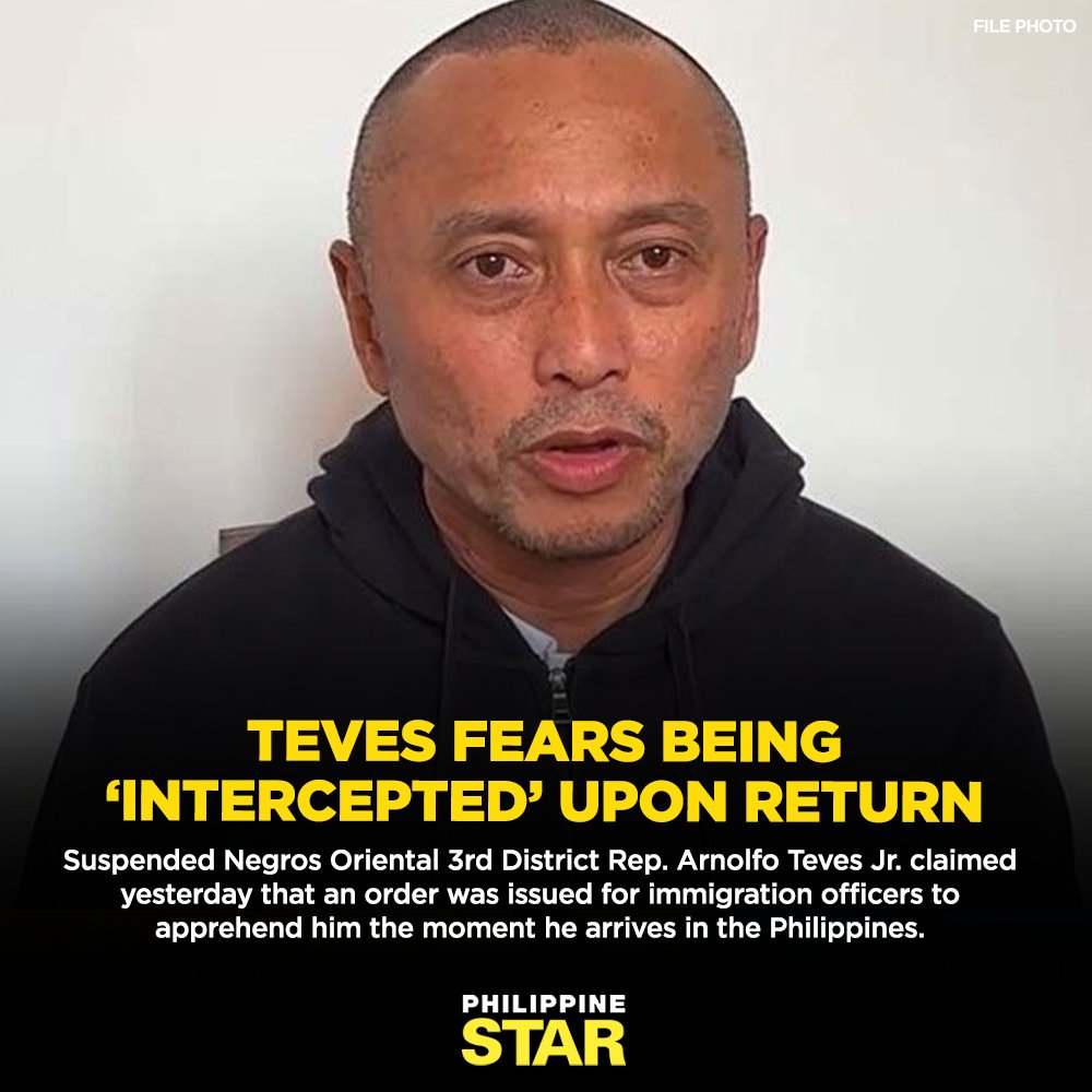 The Philippine Star on Twitter: "Teves claimed that this order came out even before criminal ...
