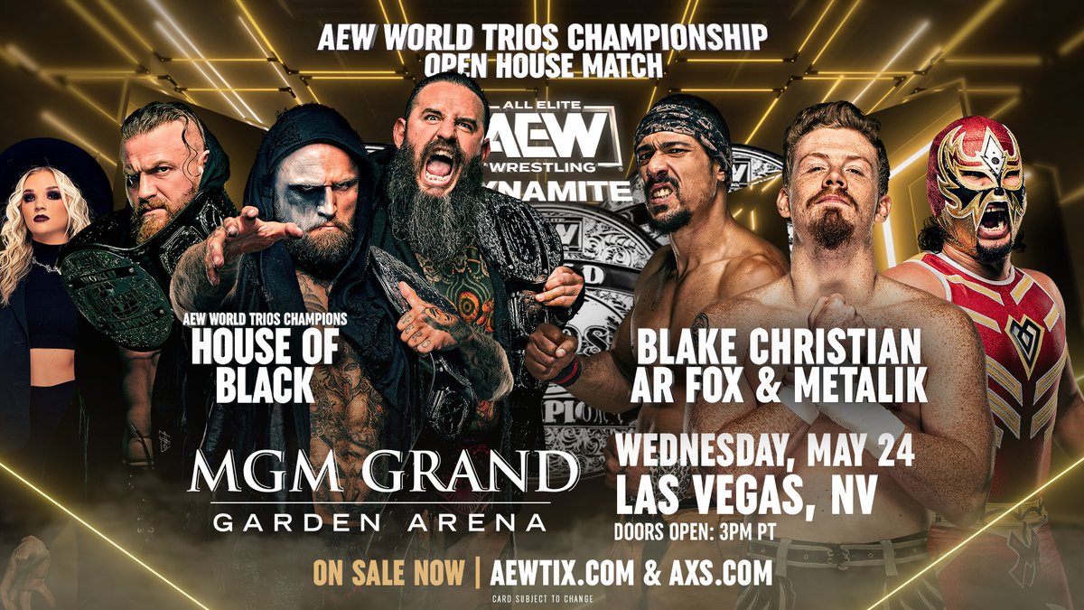 All Elite Wrestling on Twitter: "#AEW World Trios Champs #HouseOfBlack @malakaiblxck ...