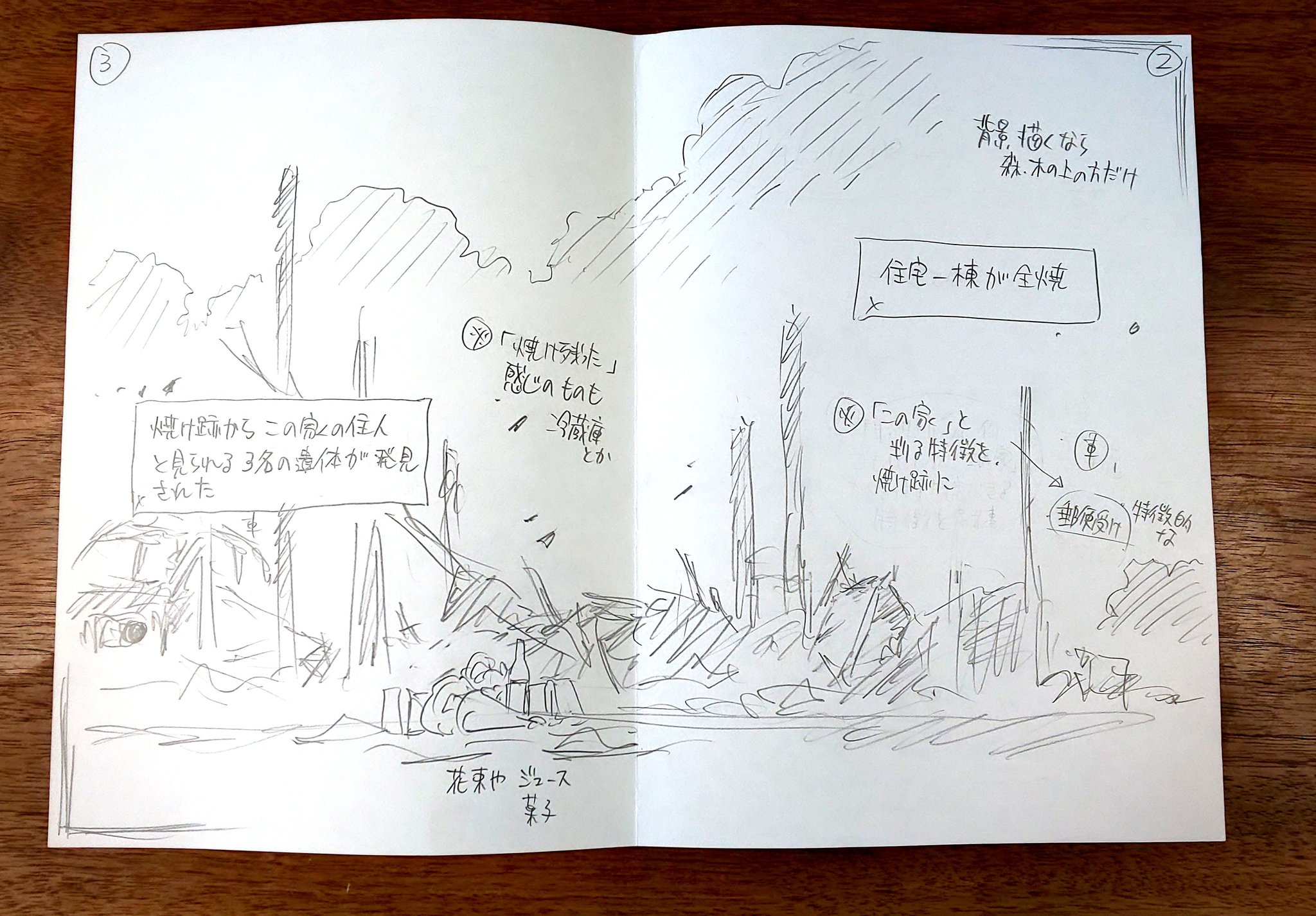 三部けい/僕街10周年 on Twitter: "【13回目の足跡】三部けい コミックNewtypeにて連載・1～3話、配信中！ 1話目のネームの一部です。 大きなコマや見せゴマは、ネームでも ...