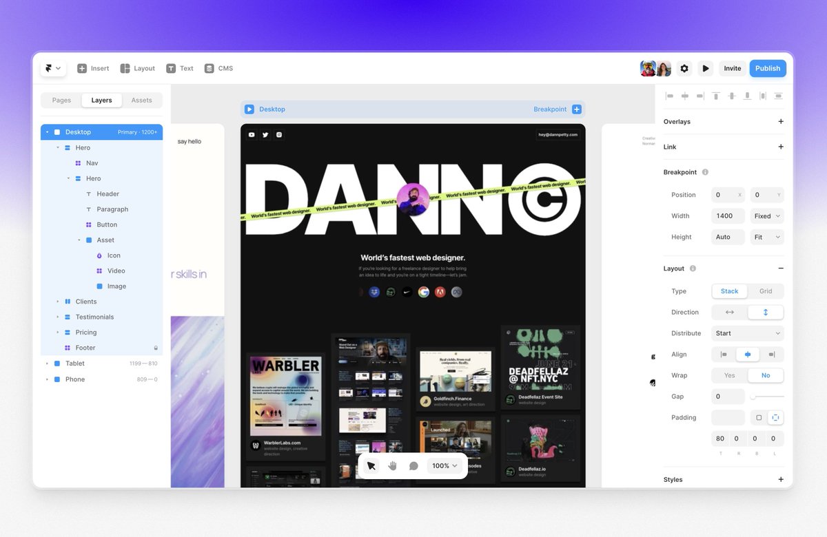 ナリヅカ | Cloudbase Designer on Twitter: "優秀な人ほど使ってるノーコードツール「Framer」 多くの人がWebflow, STUDIOから乗り換えている ...