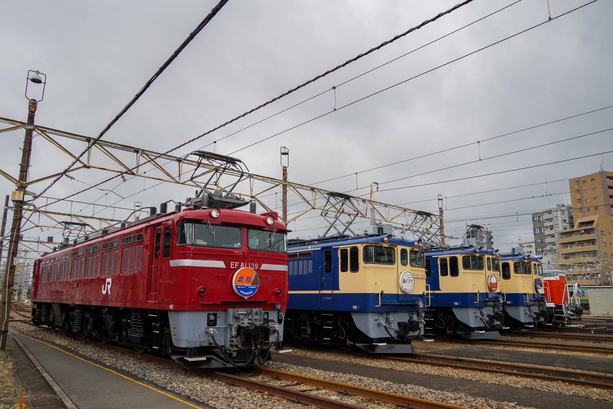 彩奈 Style 2021 on Twitter: "2023年 5月20日 JR東日本 尾久車両センター(旧田端運転所検修)機関車撮影会 EF81 139 北陸 EF65 1102 あさかぜ ...