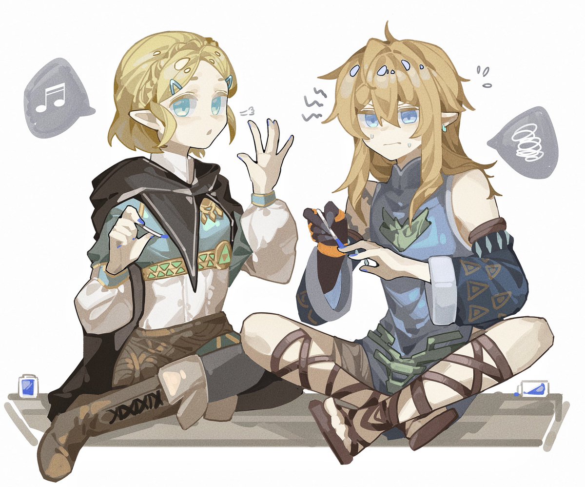 リンク(ゼルダの伝説) ,ゼルダ姫 「#zelink 」|hbgn🦉のイラスト