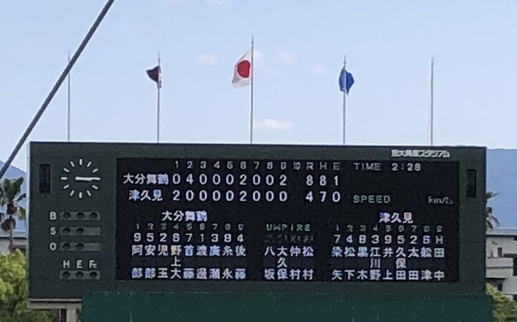 高校野球好きおじ。 On Twitter 第143回大分県高等学校野球選手権大会 N 準決勝 大分舞鶴 対 津久見 N N 大分舞鶴