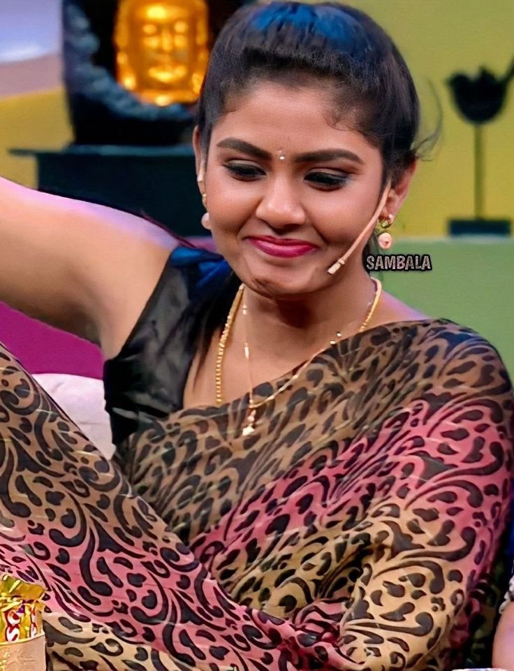 Anchor Meera In Saree