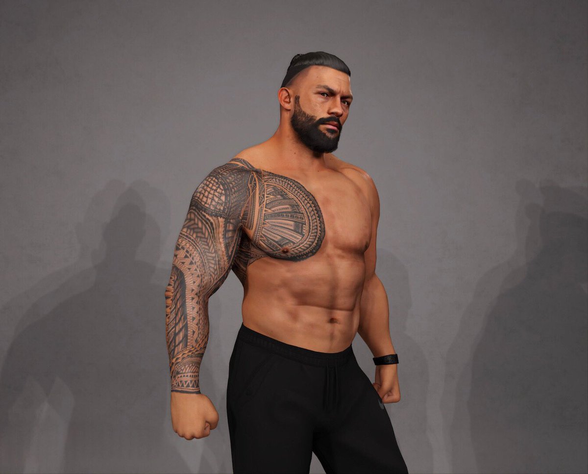 𝐓𝐡𝐞 𝐖ø𝐫𝐥𝐝'𝐬 𝐅𝐢𝐧𝐞𝐬𝐭 on Twitter: "Closer look at Roman Reigns' body texture and tattoos: #WWE2K23"