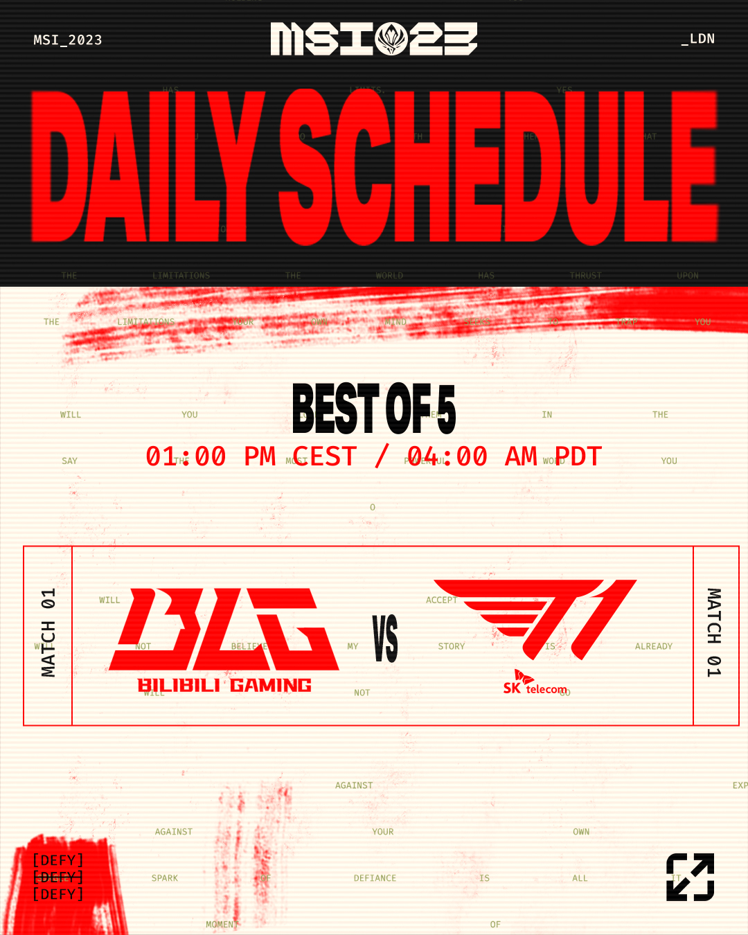 LPL on Twitter: "LPL vs LCK Part.III: BLG vs T1 Only one can make it to the Finals Time to defy ...