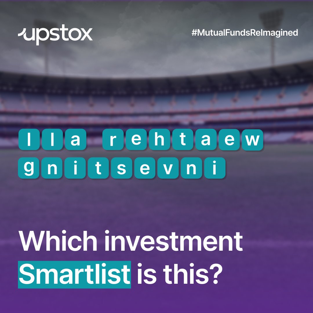 Upstox on Twitter: "We’ll give you a hint - this dynamic Smartlist can be picked any time of the ...