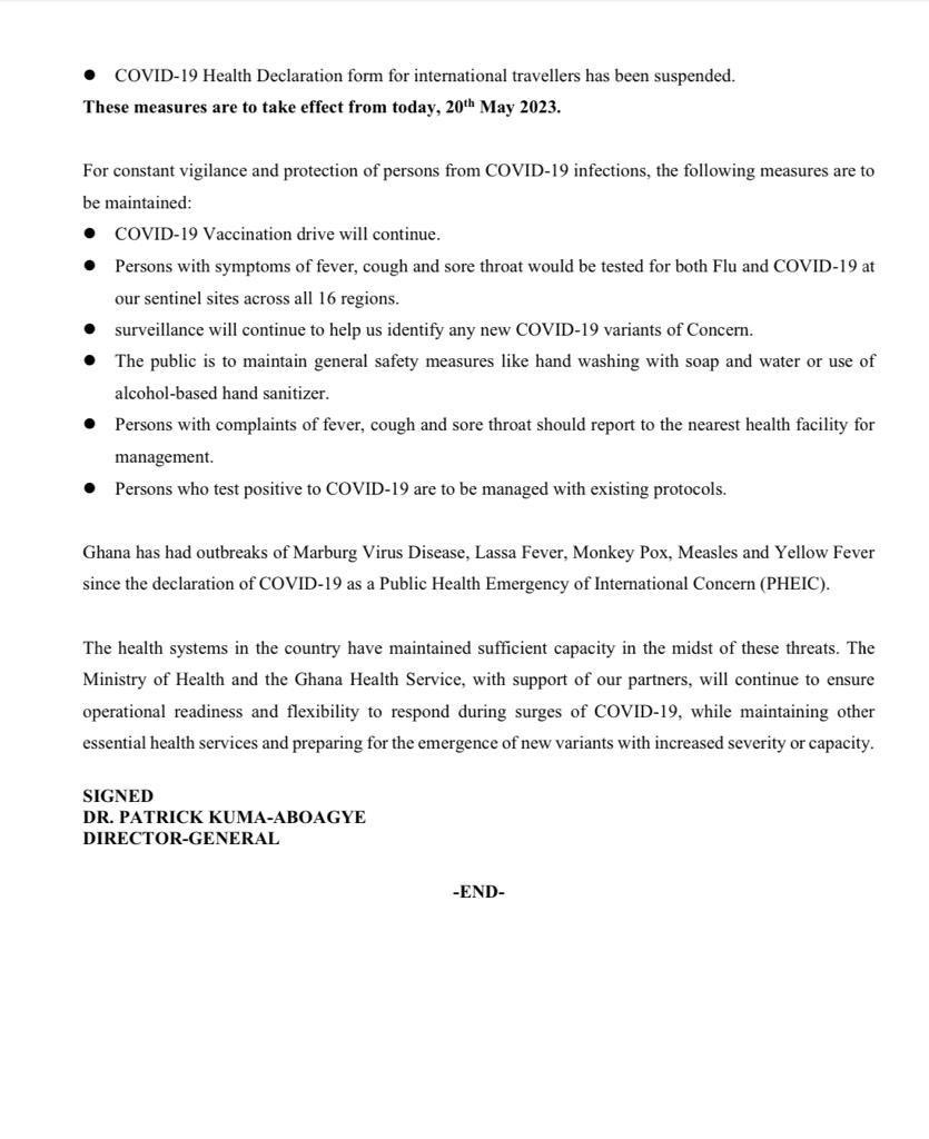 Ghana Health Declaration Form 2023 - Printable Forms Free Online