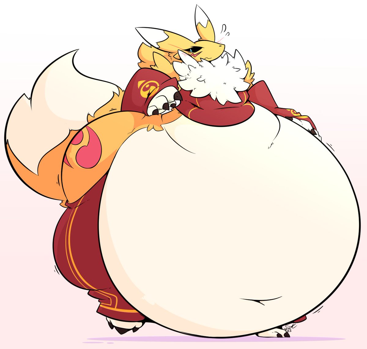 樂画用Kite (🎂Four Days! 5/24) on Twitter: "Bloated Renamon!"