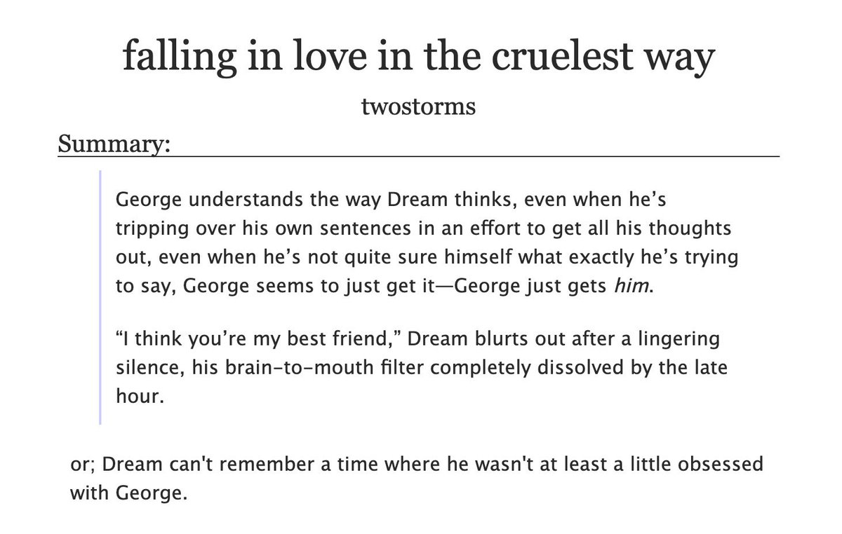 sage new fic! 📌 on Twitter: "falling in love in the cruelest way • dnf, 7.2k words, rated teen ...