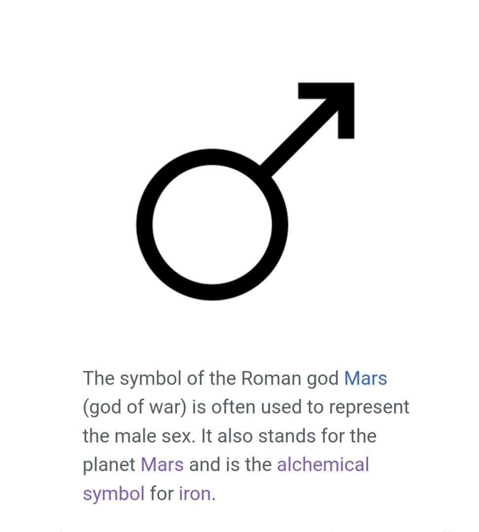 Iron Symbol Mars Planet