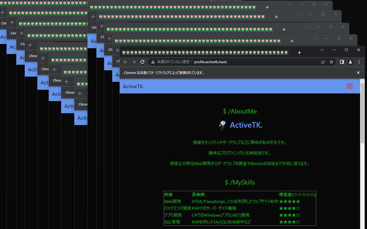 ActiveTK․ on Twitter: "Web開発者なら誰しも、自らのWebサイトを大量のタブで開きたくなる時期が来ますよね。 左 200Tab × 25Window → 5000タブ ...