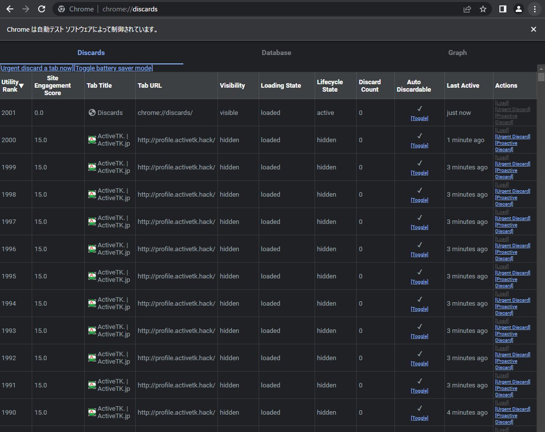 ActiveTK․ on Twitter: "Web開発者なら誰しも、自らのWebサイトを大量のタブで開きたくなる時期が来ますよね。 左 200Tab × 25Window → 5000タブ ...