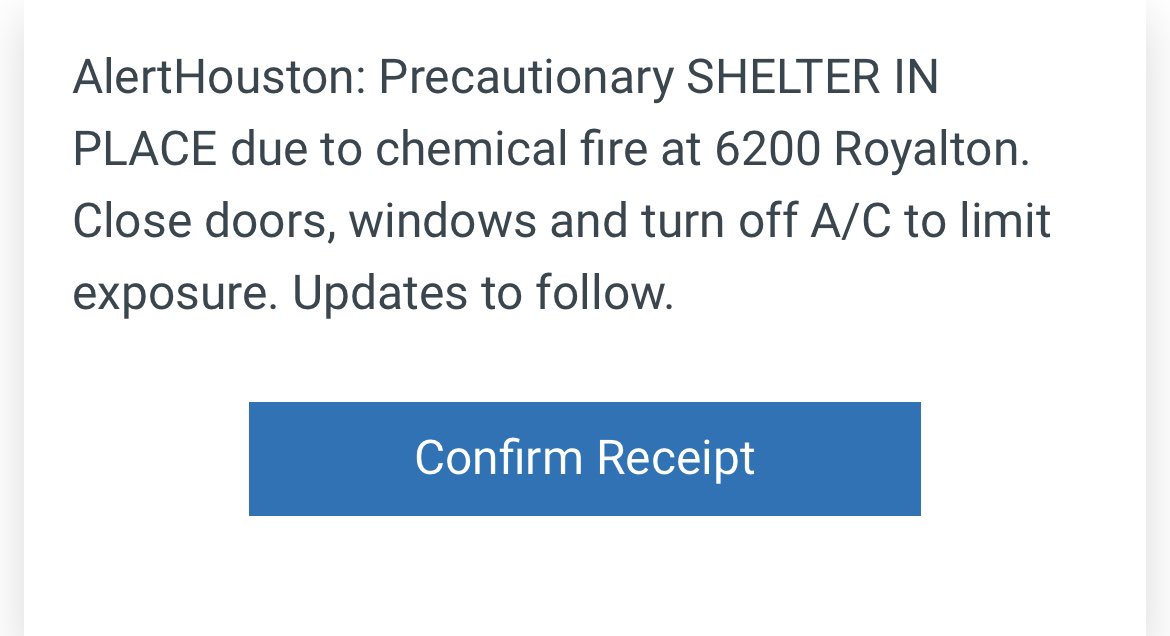 HOU Public Safety Committee on Twitter: ".@AlertHouston: A precautionary shelter in place is ...