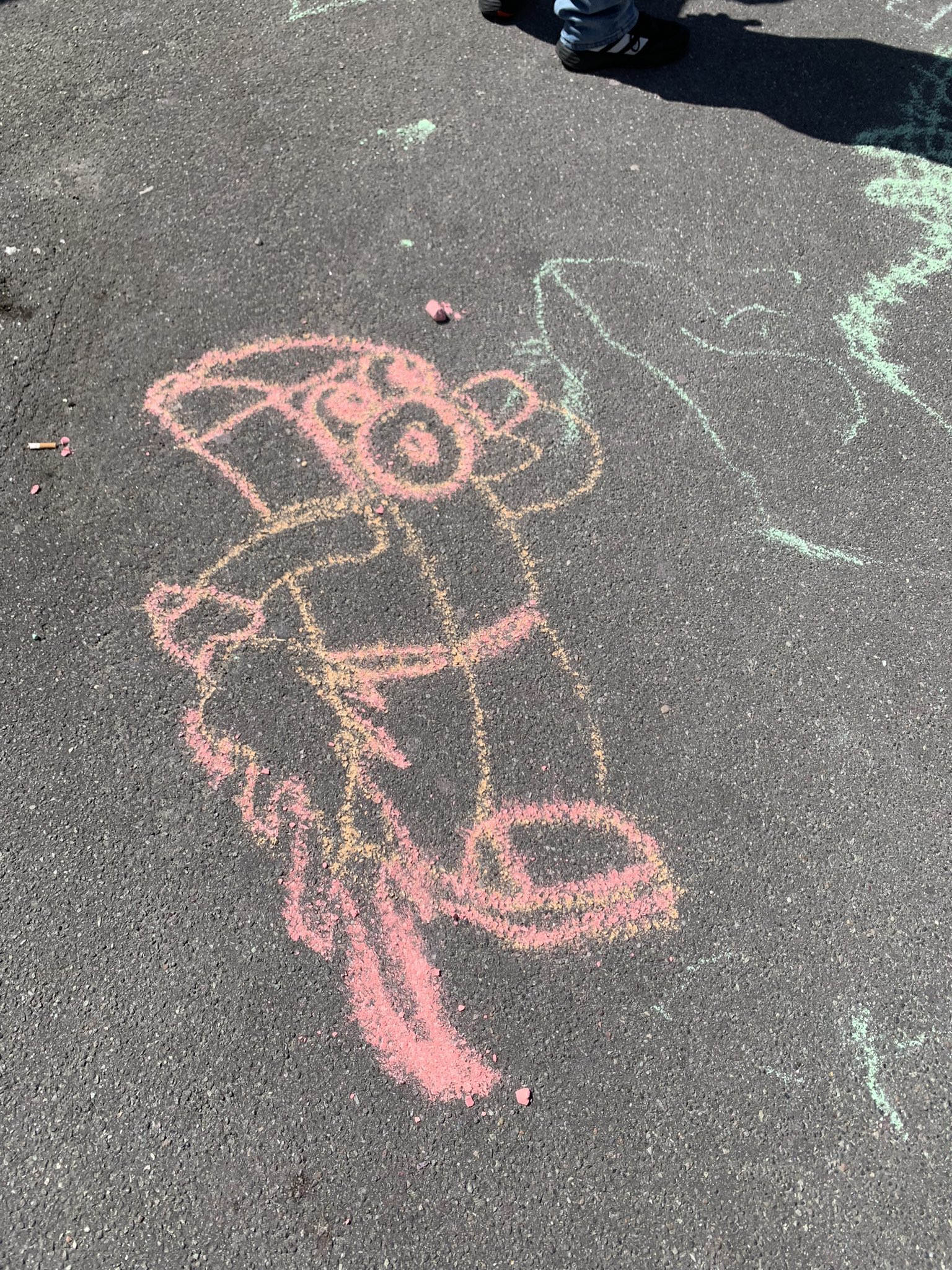 Floor Chalk Drawings
