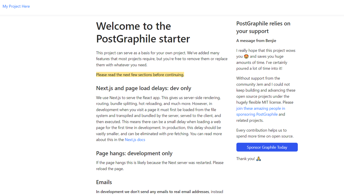 Farhan H on Twitter: "3. Graphile - SaaS Quickstart by: @Benjie - Pre-built systems for User ...