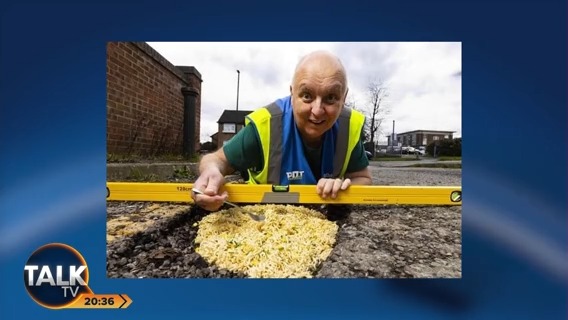 TalkTV on Twitter: "Mr Pothole (Mark Morell) is so fed up with potholes, he has started to cook ...