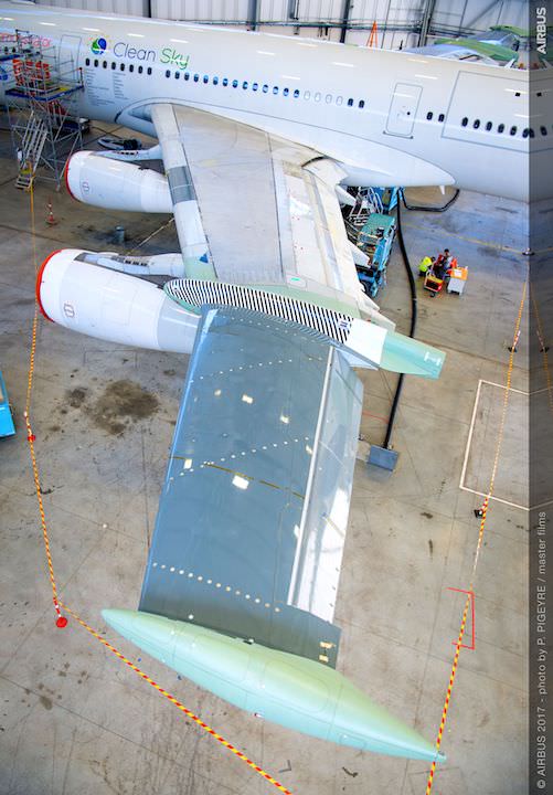 This is the Airbus BLADE laminar flow wing demonstrator, which flew in ...