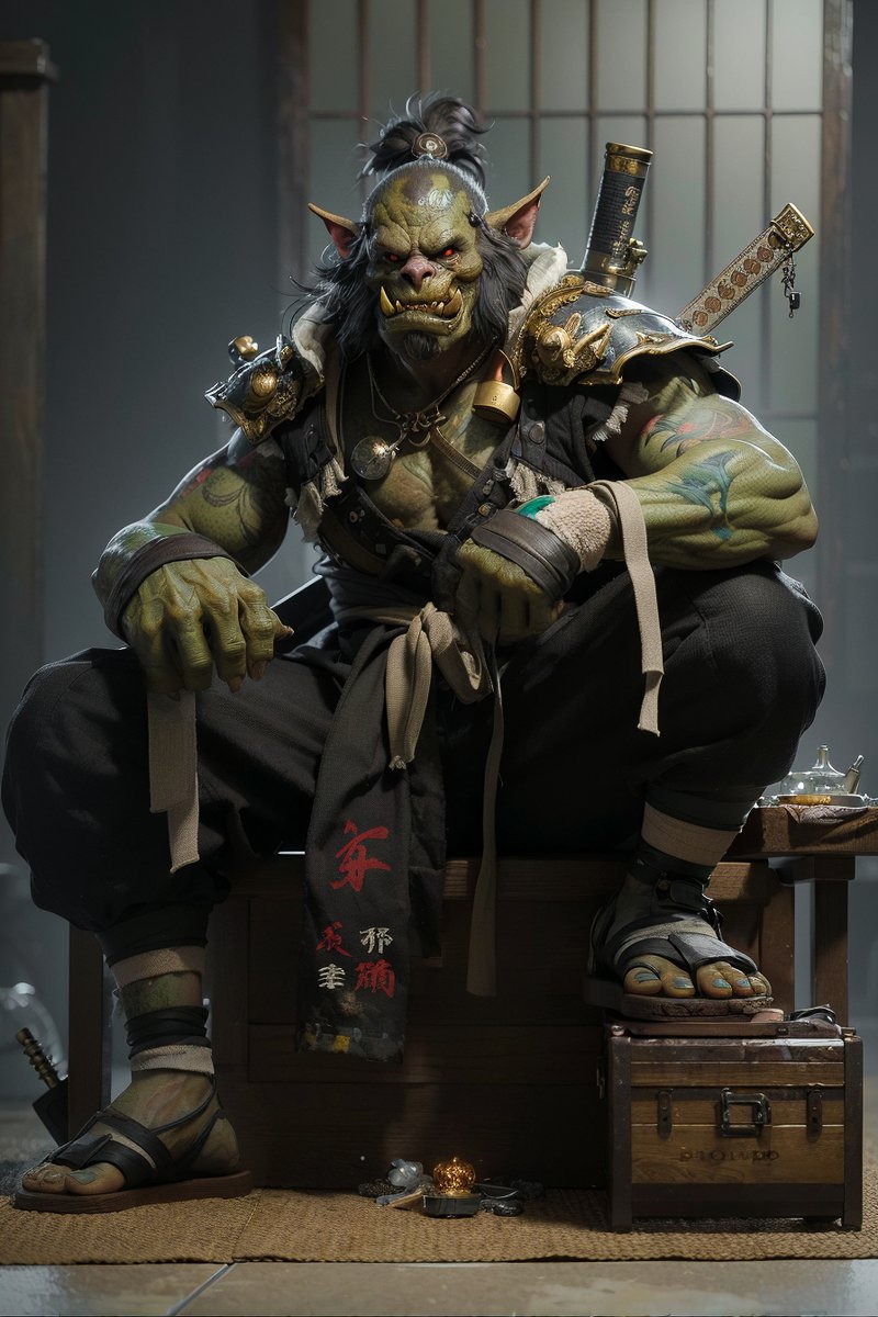 MagmaDragoon on Twitter: "RT @FredFraiche: Orc Samurai"