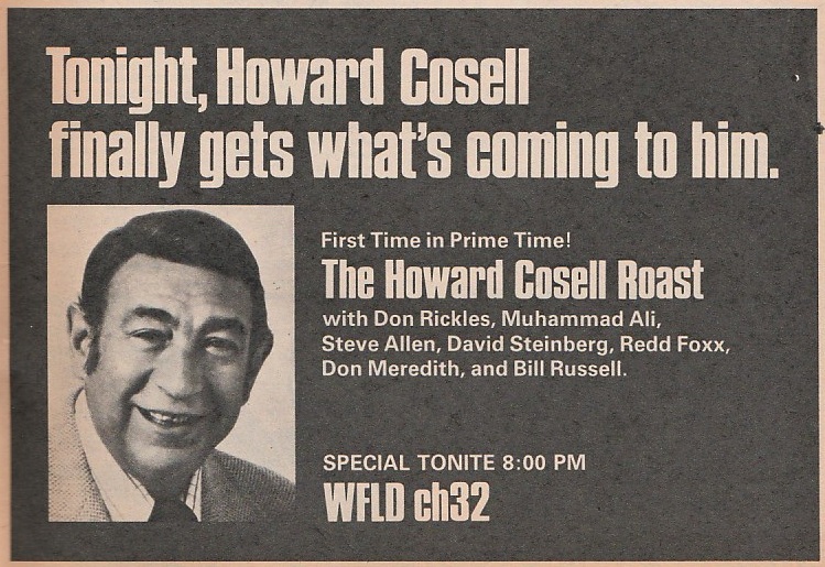 Chicago TV Guides on Twitter: "On this day in 1974: The Howard Cosell Roast Chicago Tribune TV ...