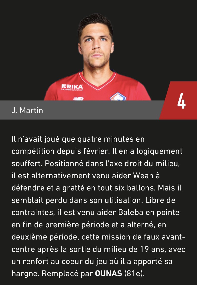 SuiveurLillois on Twitter: "La note ainsi que la justification de @lequipe du match de Jonas ...
