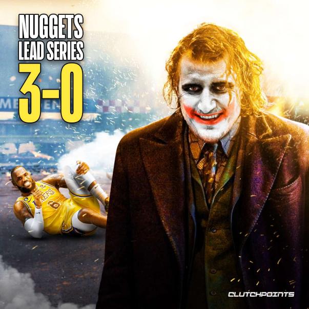 ClutchPoints on Twitter: "Nuggets DOMINATE and make it a 3-0 WCF series lead over the Lakers 🔥 ...