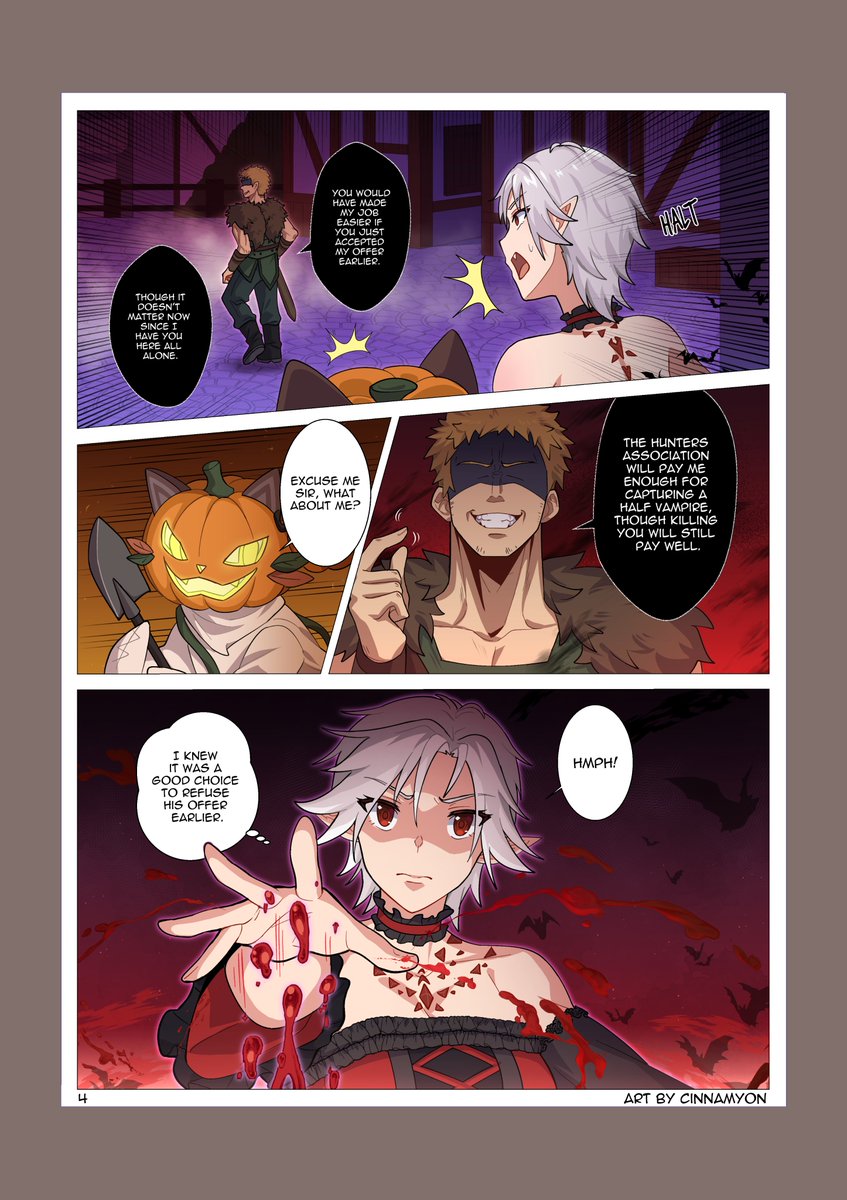 Cinnamyon (working on comic) on Twitter: "A Vampire's Desire (Short Comic) (2/2)"