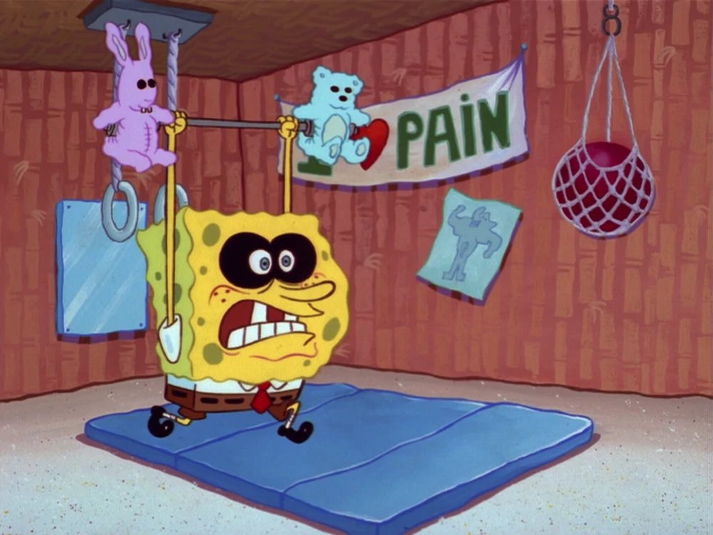 Spongebob Exercising